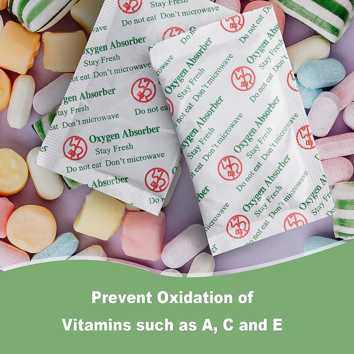 WVacFre 3000cc(30Packets) Oxygen Absorbers Packets for Food,Food Grade Oxygen Absorbers for Food Storage.