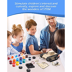 Poraxy STEM Kits for Kids Ages 8-10-12, 6 Set Model Car Kits, 3D Wooden Puzzles, Educational Science Experiment Projects Crafts Kits, Building Toys, Gifts for Boys and Girls 8 9 10 11 12 13 Year Old