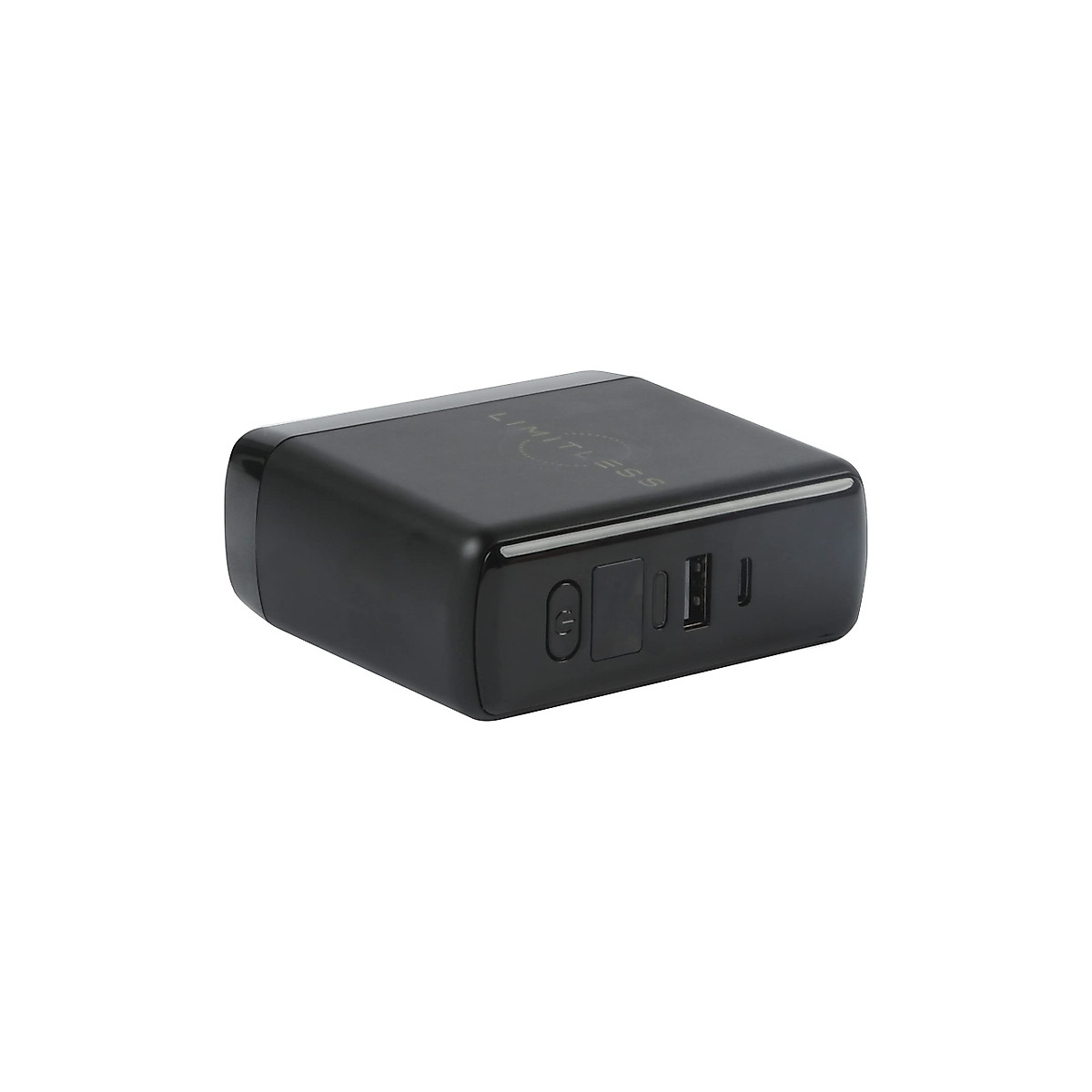 Limitless PowerPro Go 10,000mAh Power Bank 3-in-1 Wall Charger with Type-C Power Delivery, USB-A, & Qi Wireless Charging, Digital Display & Fast Charging for iPhone Android, Samsung (Black)
