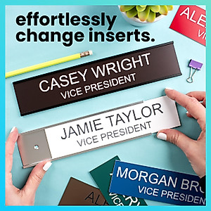 2" x 8" Custom Engraved Name Plate with Square Corners