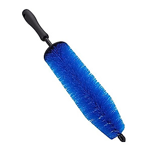 JFG RACING Bike & Motorcycle Cleaning Brush Kit 6 Pack,Detailing Kit,Stiff Tire Brush,Detailing Brush,Cleaning Sponge,Chain Brush,Microfiber Towel for Mudguard,Rims,Paint,Exhaust,Frame Clean, Blue