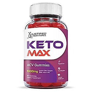 Justified Laboratories Keto Max ACV Gummies 1000MG with Pomegranate Juice Beet Root B12 60 Gummys