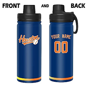 ANTKING Houston Tumbler Travel Mug Coffee Cup Custom Name Number for Men Women Youth Gifts