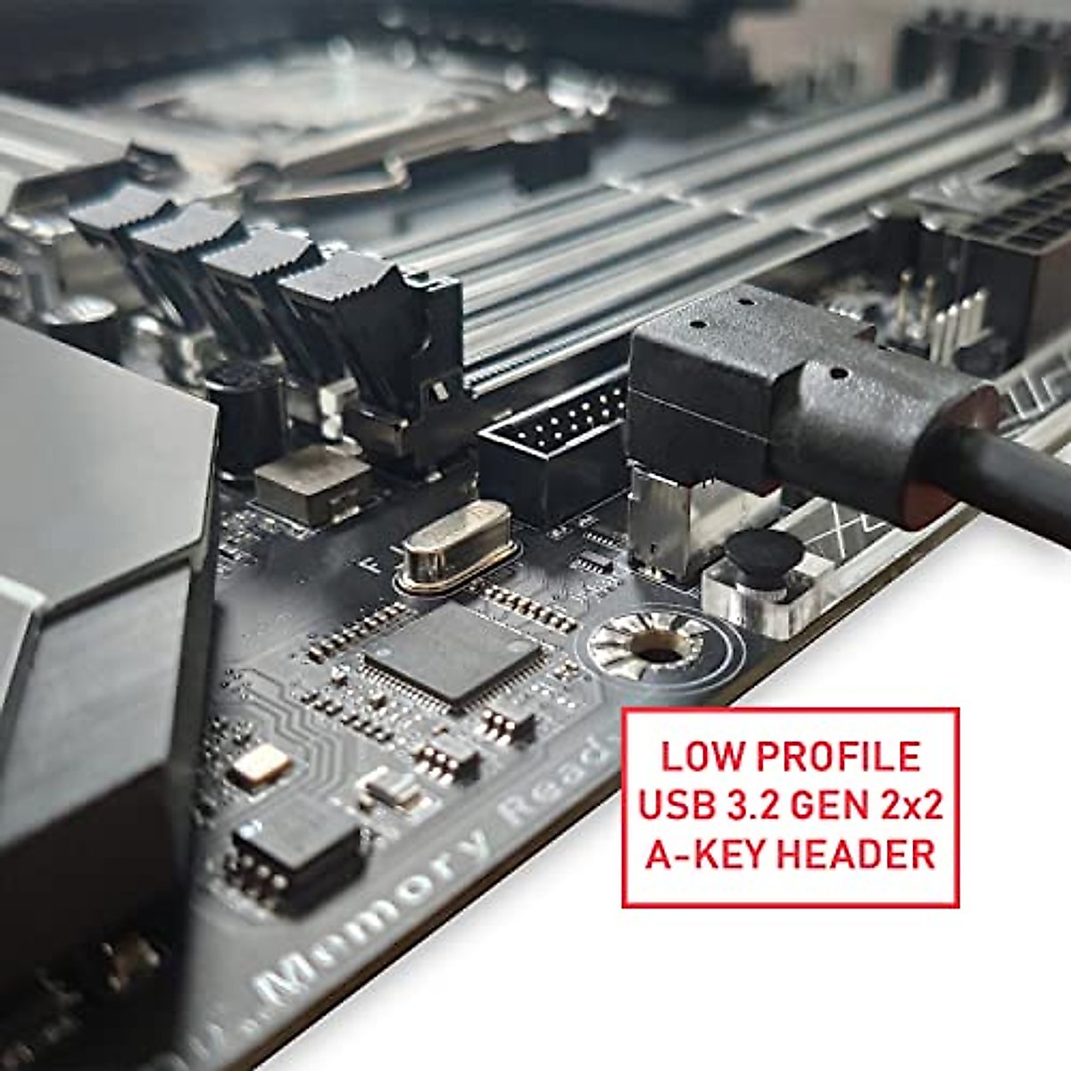 LINKUP - USB 3.2 Gen 2x2 20Gbps USB-C Type Internal Panel Cable Mount Motherboard Header Extension Adapter┃20-Pin A-Key Male with Cover to USB-C Female Connector with PCI Bracket - Right Angle - 60cm