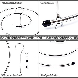 NOLITOY Clothes Rack Towel Drying Hanger 2pcs Spiral Shaped Drying Rack, Stainless Steel Laundry Stand Hanger for Bed Sheet Coverlet Bath Towel Quilt Storage Drying Hanger Clothes Drying Rack