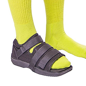 BraceAbility Post-op Shoe for Broken Foot or Toe | Medical/Surgical Walking Boot Cast, Stress Fracture Brace & Orthopedic Sandal with Hard Sole (Small - Female)
