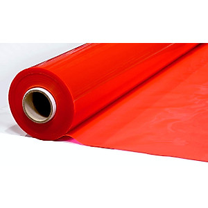 Colored Tinted Vinyl Fabric - 15 Colors to Choose from - Sold by The Yard - 54-Inches Wide (Crimson)