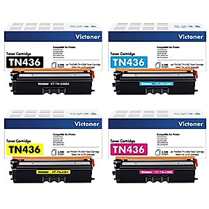 TN436 TN-436 Toner Cartridge 4-Pack Compatible Replacement for Brother TN436 TN 436 TN436BK TN436C TN436M TN436Y for MFC-L8900CDW HL-L8360CDW HL-L8360CDWT HL-L9310CDW MFC-L9570CDW Printer