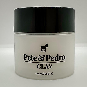 Pete & Pedro HAIR STYLING CLAY - Medium Hold, Matte Finish, Low Shine Styling Clay for Men, Ideal for Hairstyling Medium, Messy, Fine Thinning Hair Styles | Shark Tank Featured, 2 oz