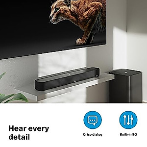 Sennheiser AMBEO Soundbar Mini - Immersive 3D Audio for TV, Movies, and Music - Compact Device with Powerful Adaptive Features, Multiple Connectivity and Intuitive Usage