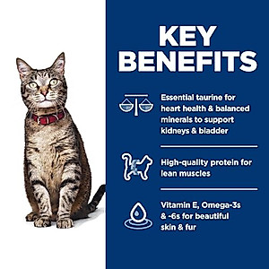 Hill's Science Diet Adult 1-6, Adult 1-6 Premium Nutrition, Dry Cat Food, Chicken Recipe, 4 lb Bag