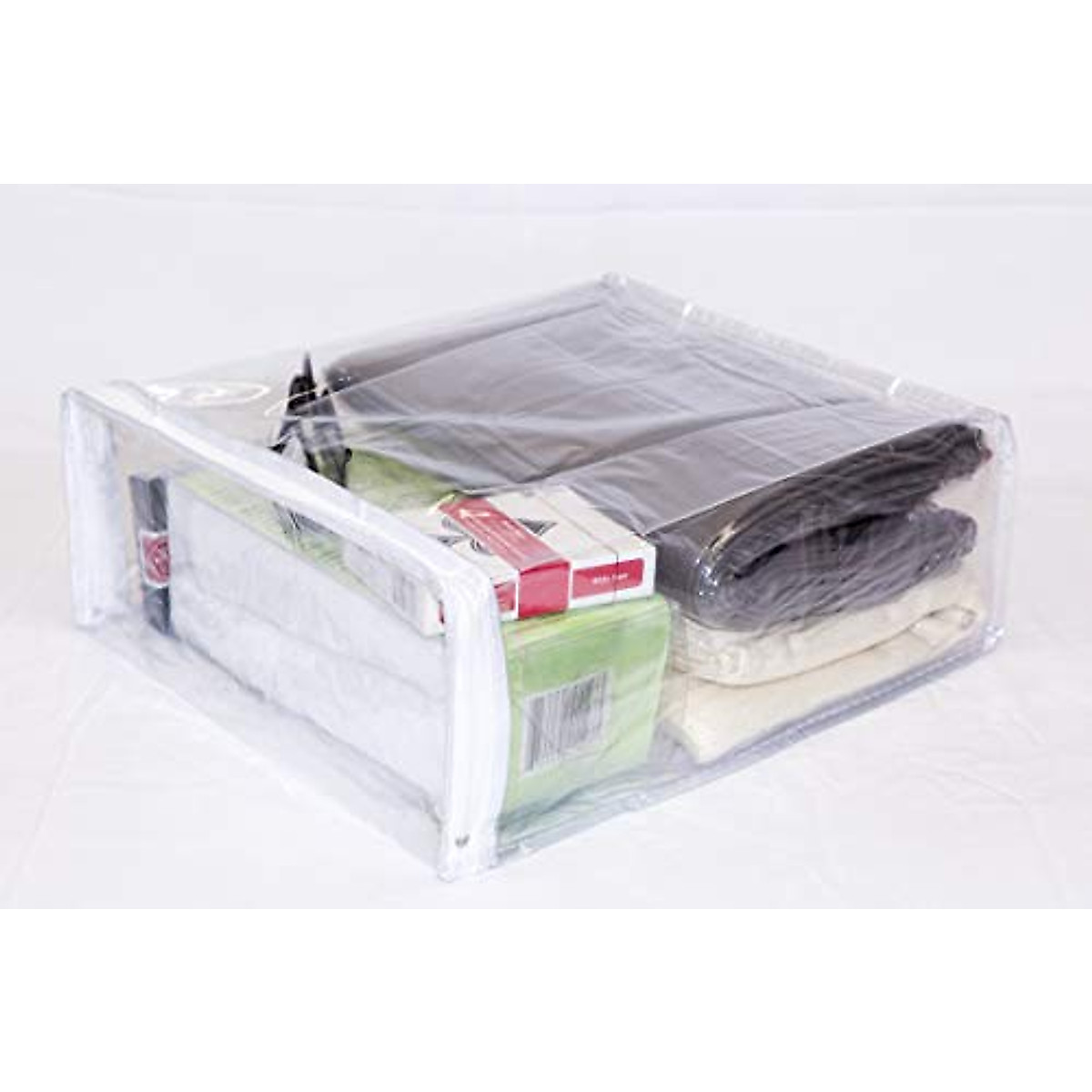 Clear Vinyl Zippered Storage Bags 9 x 11 x 4 Inch 10-Pack