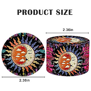 VRUPINZE 2.5 Inch Boho Grinder, Large Spice Grinder for Kitchen（The Sleeping Moon Pattern）
