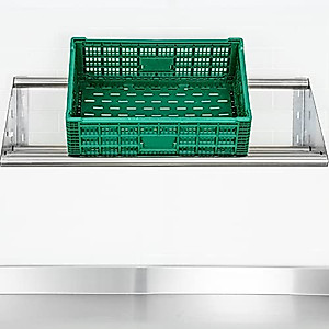 Restaurantware Kitchen Tek 42 x 18 x 11.3 Inch Commercial Kitchen Rack 1 Tubular Kitchen Sink Wall Shelf - Wall Mounted Sturdy Stainless Steel Commercial Kitchen Shelf 154-lb Capacity