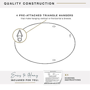 MCS 20458 Oval Wall Mirror, 21 x 31 Inch, White