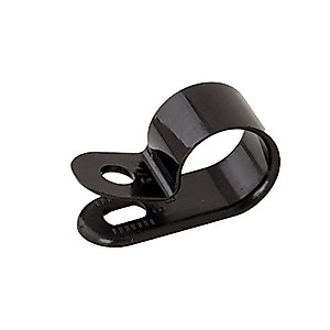 NSI NCH-500-0 Heavy Duty Nylon Cable Clamp, 0.5" Diameter, 0.472" Width, Black