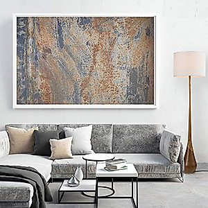 Globe Electric Novogratz x Globe Harrington 65" Floor Lamp, 2-Tone Faux Wood Base, White Fabric Shade, Socket Rotary Switch 67225