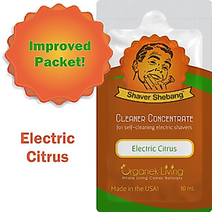 Shaver Shebang 2 PACK Citrus cleaner. MAKES 6 compatible refills for Braun Clean & Renew cartridges - Made in USA