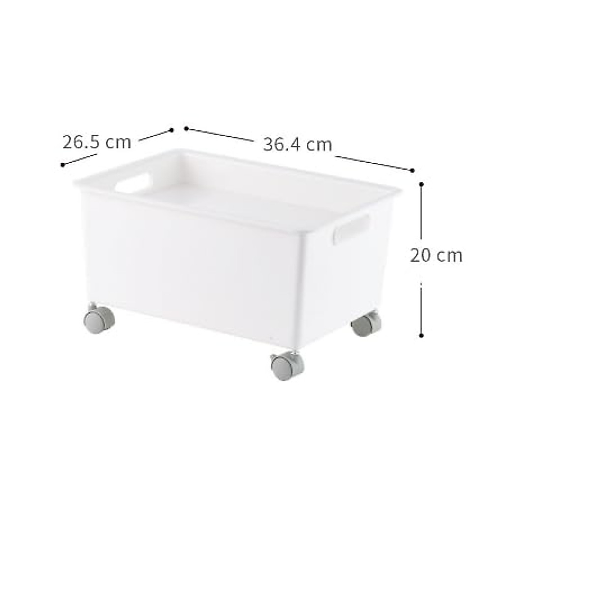 Storage Basket Roller Basket, Laundry Basket with Wheels, Premium PP Sturdy Portable Movable Easy Storage Large Capacity Organizer Box for Books Clothes Shoes, for Clothes,Blanket, Sweater,(White)