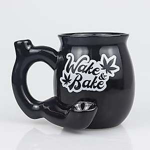 Myouth Wake Bake Coffee Mug 10.5oz/300ml Novelty Tea Cup for Father's Day and Birthday Party Gift