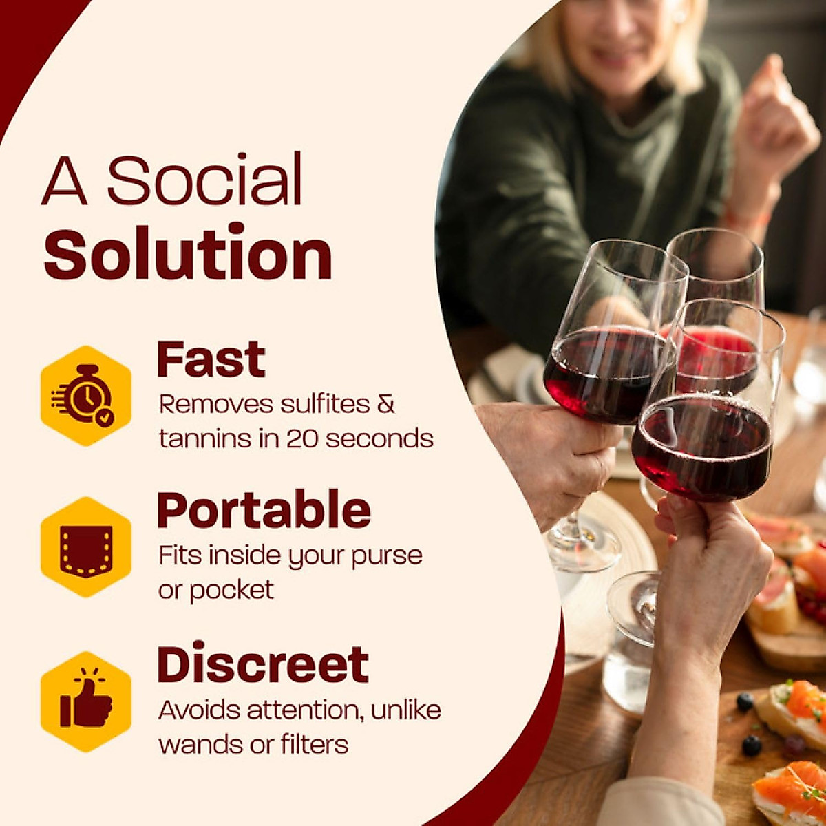 Drop It Wine Drops 2pk - The Original Sulfite and Tannin Reducer - Naturally Eliminate Sensitivities, Allergies, and Histamines - Portable Wine Wand Alternative - Easy To Use - Treat Up To 55 Glasses