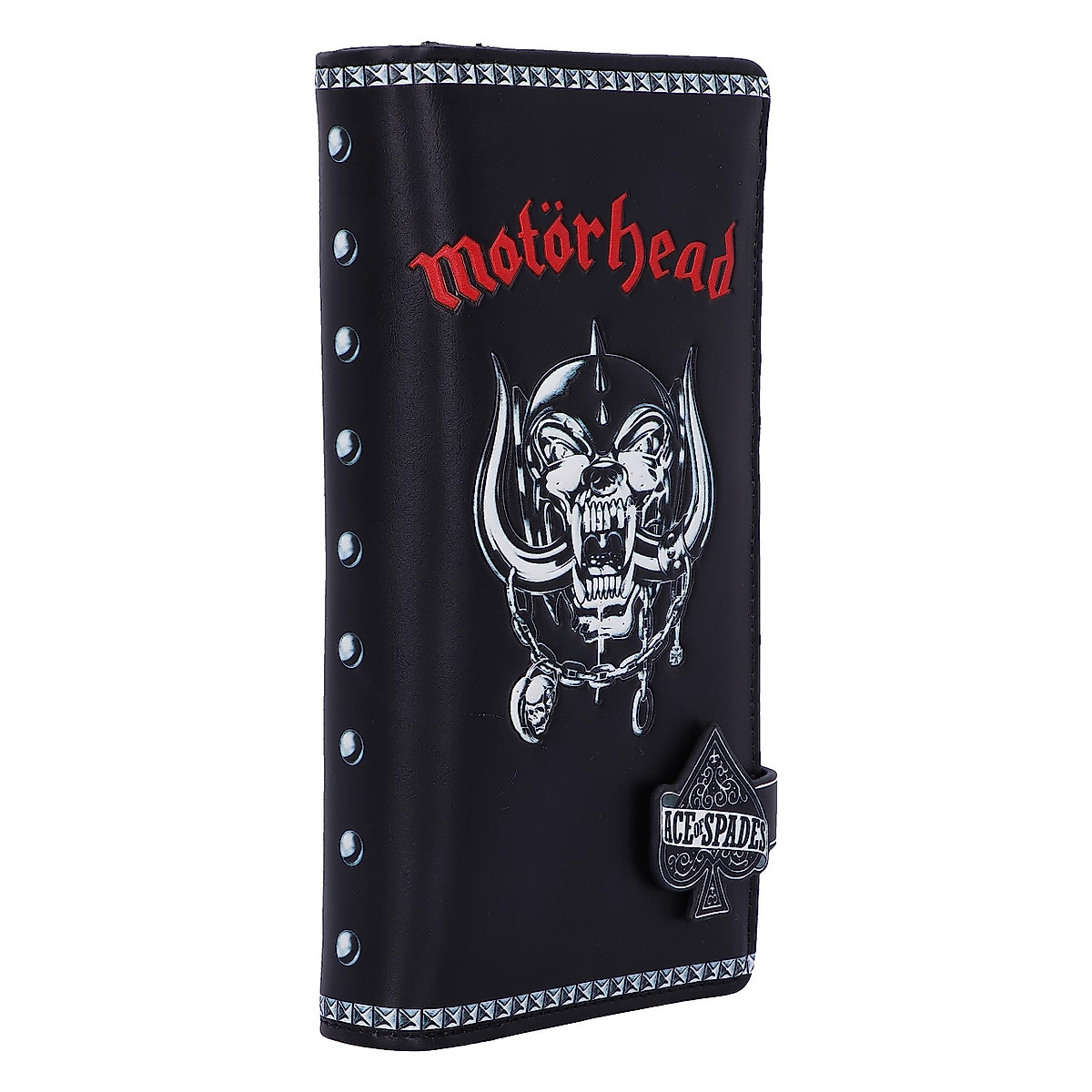 Nemesis Now Officially Licensed Motorhead Ace of Spades Warpig Snaggletooth Embossed Purse, Black, 18.5cm