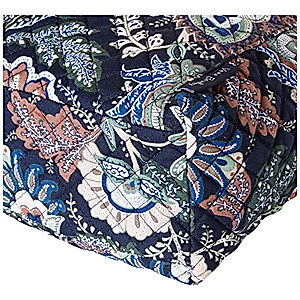 Vera Bradley Women's Cotton Multi-Strap Shoulder Satchel Purse, Java Navy Camo - Recycled Cotton, One Size