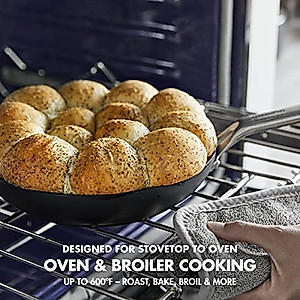 GreenPan Omega Hard Anodized Advanced Healthy Ceramic Nonstick, 8" 9.5" and 11" 3 Piece Frying Pan Skillet Set, Anti-Warping Induction Base, Dishwasher Safe, Oven & Broiler Safe, Black