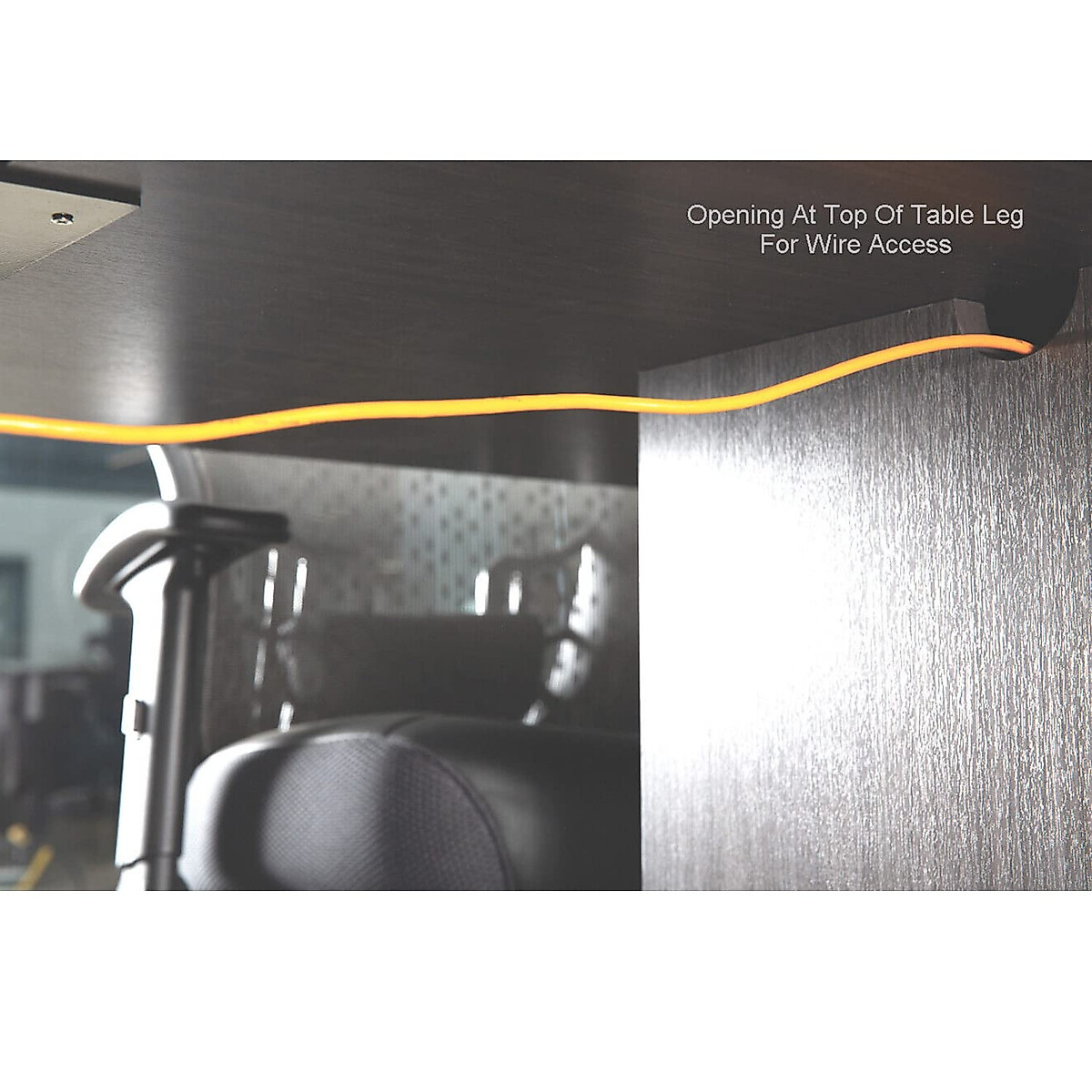 Thaweesuk Shop New Gray 12 FT Modern Executive Rectangle Shaped Conference Table Square Legs Grommets Racetrack Meeting Boardroom Desk High End Office Furniture Wood 144''L x 48''W x 30''H of Set