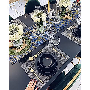 Gold Table Runner Roll - Glitter Metallic Gold Runner for Table - Sparkle Mesh Table Runner Gold- Sequin Gold Table Decor - Gold Decorations for Wedding Party, Gold Centerpieces