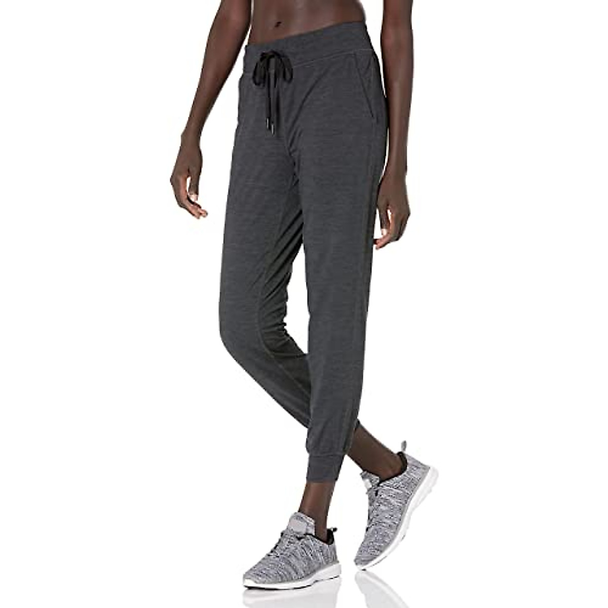 Amazon Essentials Women's Brushed Tech Stretch Jogger Pant (Available in Plus Size), Black Space Dye, 4X