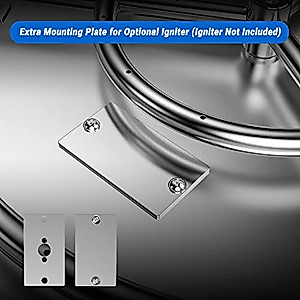 Skyflame 18 inch Square Stainless Steel Drop in Fire Pit Burner Pan with Burner Ring and Protective Cover