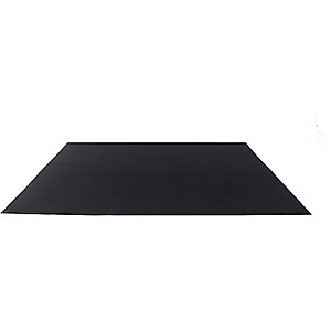 CAP Barbell Premium Stationary Bike Mat, Exercise Equipment Mat, Home Gym Floor Protection, Black, Pebble Design, 48" x 36" x ¼”, Square Edges