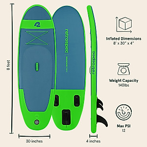 Retrospec Weekender-Nano 8ft. Inflatable Stand Up Paddleboard,Marine Blue