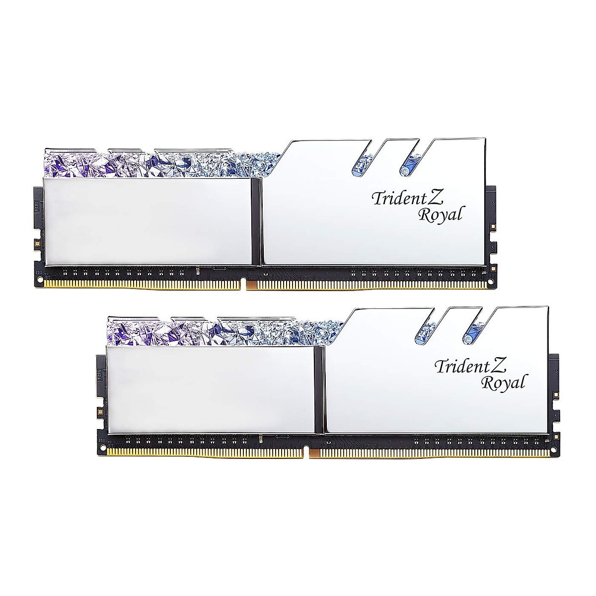 G.SKILL Trident Z Royal Series (Intel XMP) DDR4 RAM 64GB (2x32GB) 3600MT/s CL18-22-22-42 1.35V Desktop Computer Memory UDIMM - Silver (F4-3600C18D-64GTRS)