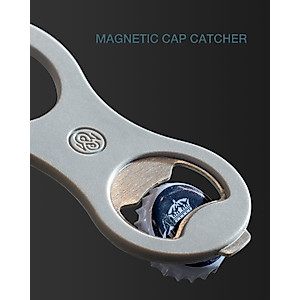 8SOM 2 in 1 Magnetic Beer Bottle Opener for Refrigerator and RV with Cap Catcher, Soft Touch Silicone Surface Protect Fridge, Pop Can Soda Can Opener for Long Nails, Ideal Gift