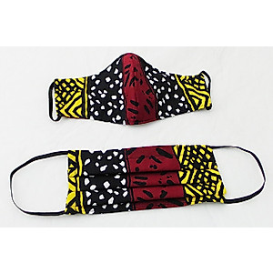 African Ankara Wax Print Fat Quarters Fabric for Small Projects, Craft and Patch Work DIY (20.5 x 16 Inches)