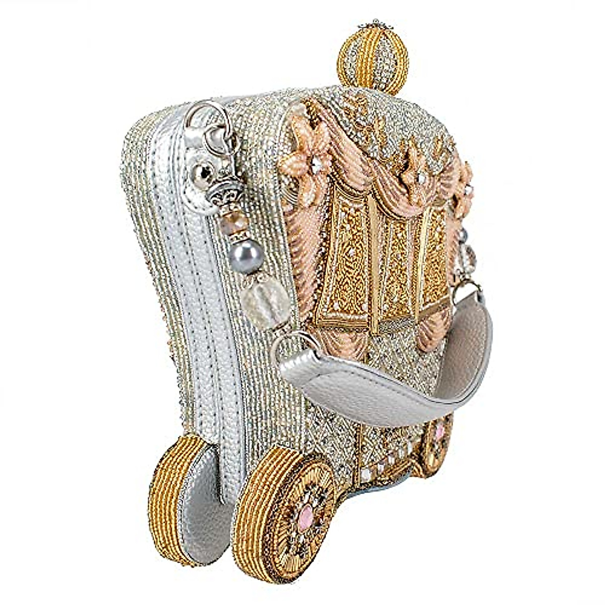 Mary Frances Royal Ride Top-Handle Princess Carriage Handbag, Silver