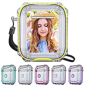 AIPNIS Custom Photo AirPods Case,Personalized Transparent TPU Shockproof Protective Case Gift,for Airpods 1&2 Cover, with Hand Rope