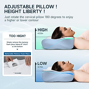 zibroges Upgrade Your Sleep Orthopedic Contoured Pillow – Neck and Headache Relief