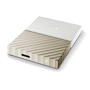 WD 2TB White-Gold My Passport Ultra Portable External Hard Drive - USB 3.0 - WDBFKT0020BGD-WESN