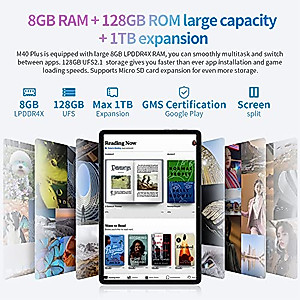 TECLAST Android 12 Tablet 10 inch Tablets, M40Plus 8GB+128GB Tablet, 1TB Expand 8 Core Android Tablet, 2.4G/5G WiFi, 1920*1200 IPS, 7000mAh Fast Charge, Bluetooth 5.0, GPS, Dual Camera, Parent control
