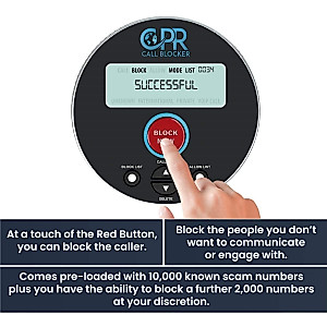 CPR V10000 - Landline Phone Call Blocker with Dual Mode Protection. Pre-Loaded with 10,000 Known Robocall Scam Numbers - Block a Further 2,000 Numbers at a Touch of a Button