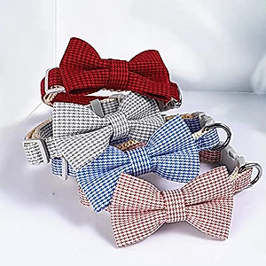 MaLageB Birthdays Special Holidays Dog Collar , Adjustable Collars Bow/Flower Large、Medium、 Small Dogs for Boys and Girls，Cat、 Corgi 、Teddy。 4 Pack Collar