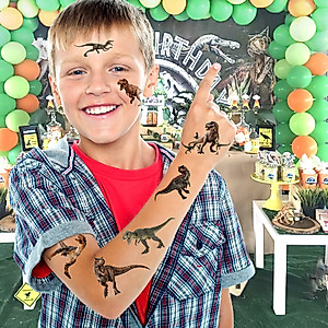 Dinosaur Temporary Tattoos,20 Sheets 160 Pieces Dino Themed Tattoos Stickers Party Decoration Supplies Party favors for Kids Adults