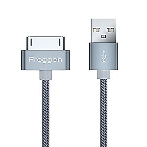 Froggen 30 Pin USB Sync Charging Cable Compatible with iPhone 4/4s, iPhone 3G/3GS, i-Pad 1/2/3, i-Pod 3.2 FT