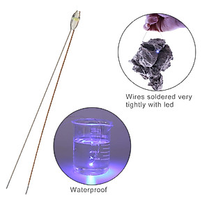 Evemodel 30pcs Pre-soldered Micro Litz Wire Warm White 0603 SMD LED Light 7.8'' Wire Resin Cover Waterproof CD0603WM