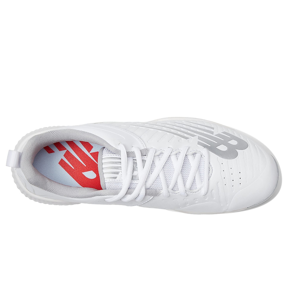 New Balance Women's FuelCell Fuse V3 Molded Softball Shoe, White/White, 8