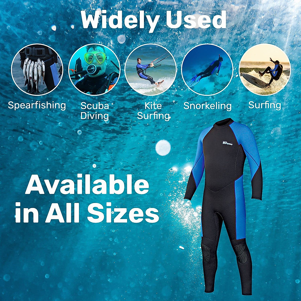 H2Odyssey Catalina 7mm Men's Semi-Dry Wetsuit - Cold Water Deep Sea Swim Suit