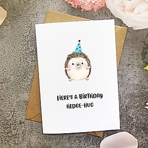 MAGJUCHE Hedgehog Birthday Card, Funny Birthday Cards, Cute Greeting Card